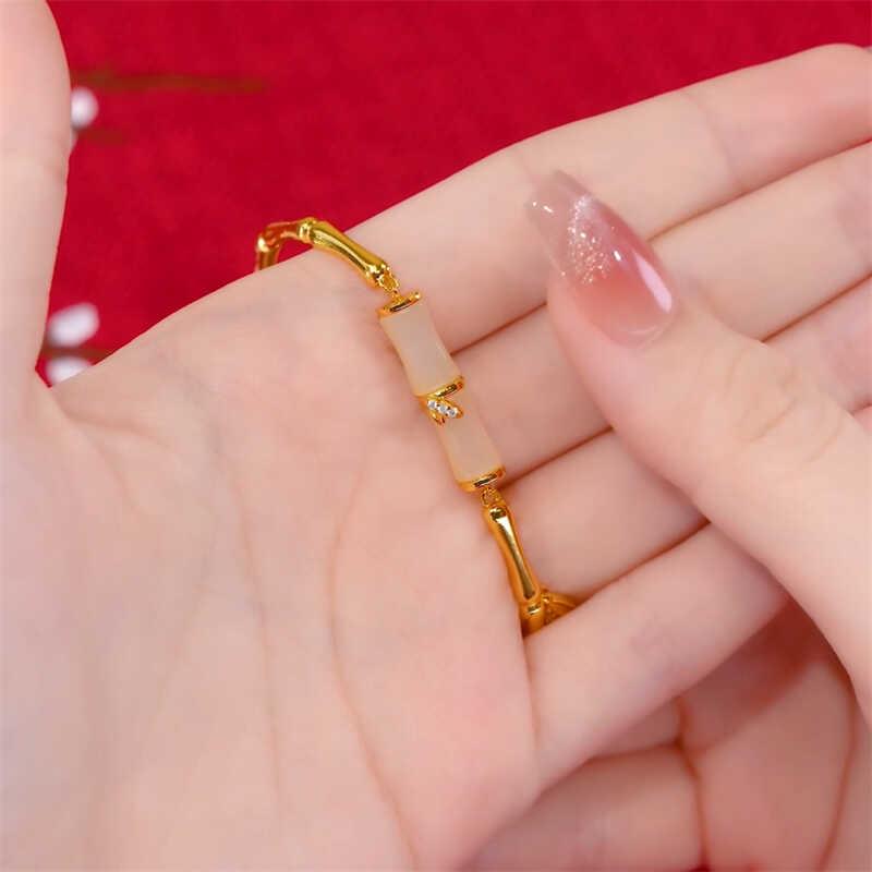 新款中国风竹节手链女轻奢复古气质手镯配饰爆款潮生日礼物送女友