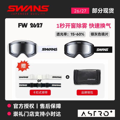 SWANS雪镜防雾开窗滑雪眼镜快拆