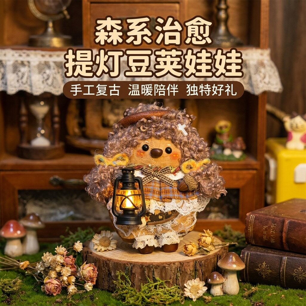豆荚娃娃成品手工材料包包包挂件丑萌治愈玩偶毛绒可爱包挂摇铃