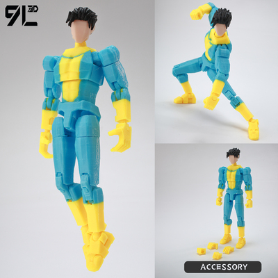 无敌少侠手办新品淡色马克9L3D打印可动人偶动漫超级英雄周边模型