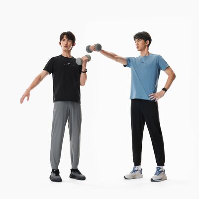 李宁正品2026夏季新品男束脚冰感舒适速干凉爽针织运动裤AKYW045