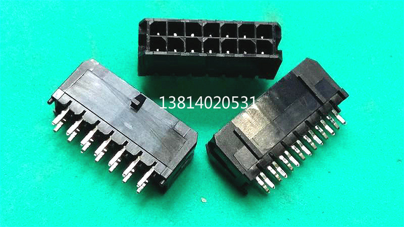 双排MX3.0mm 43025 2X7直针Mini-fit3.0间距连接器14P 180度直针_虎窝淘