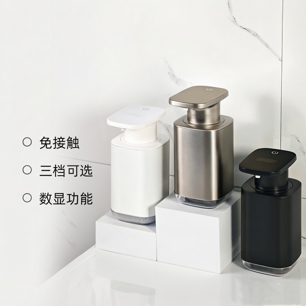 304不锈钢自动感应皂液器大容量厨房浴室台置洗手液洗洁精泡沫器