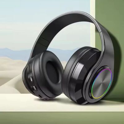Bluetooth Headphones RGB Lighting Noise Cancellation Foldabl