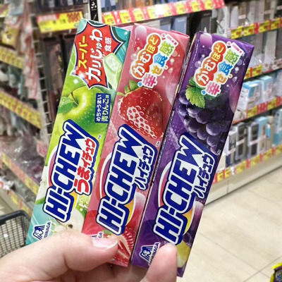 日本代购 森永嗨啾HI-CHEW咀嚼软糖青柠西柚葡萄水蜜桃味软糖