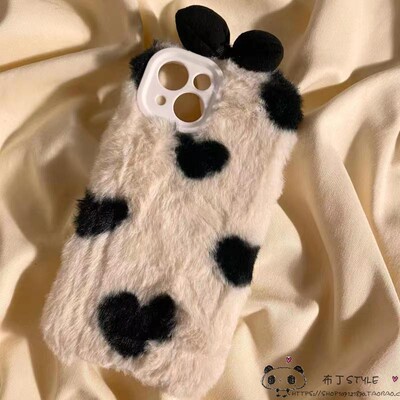 毛绒爱心realme15/14/13/12手机壳narzo20网红n63真我n55冬n53女50i/v60秋note70粉c33/c35s蝴蝶结c85/61c75