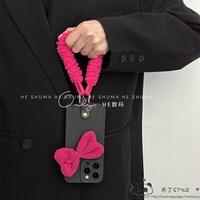 日韩适用一加turbo6手机壳1+ace6/6t蝴蝶结15/13/12手绳ace3女one plus11r粉ace2 pro/nord5套n100/ce4/3v/2