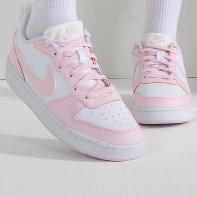 Nike Court Borough Low 休闲 防滑耐 板鞋 粉白色 DV5456-105