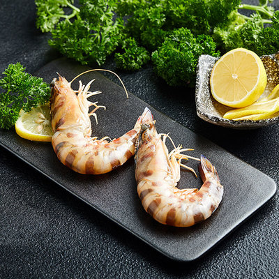 2030中渔进口斑节虾活冻锁鲜无冰大虾净重1kg鲜冻塞拉利昂竹节虾