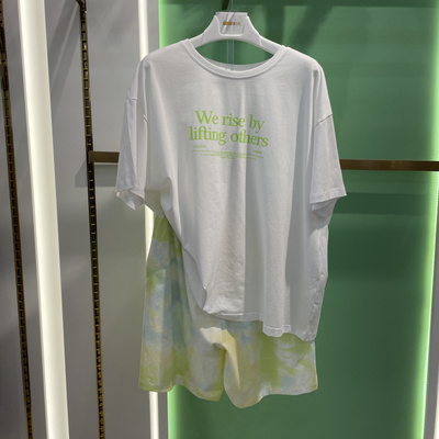 新1系女生夏季清新圆领家居服