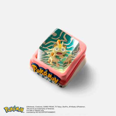 Dwarf Factory Pokemon Meowth喵喵宝可梦口袋妖怪手工客制化键帽