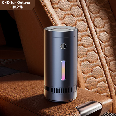 C4D电商3C车载香薰Octane产品渲染工程文件OC三维渲染素材海报