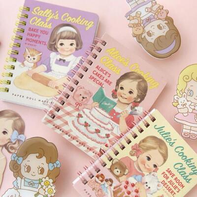 afrocat可爱娃娃线圈线条便签本备忘本留言本 spring mem 单本