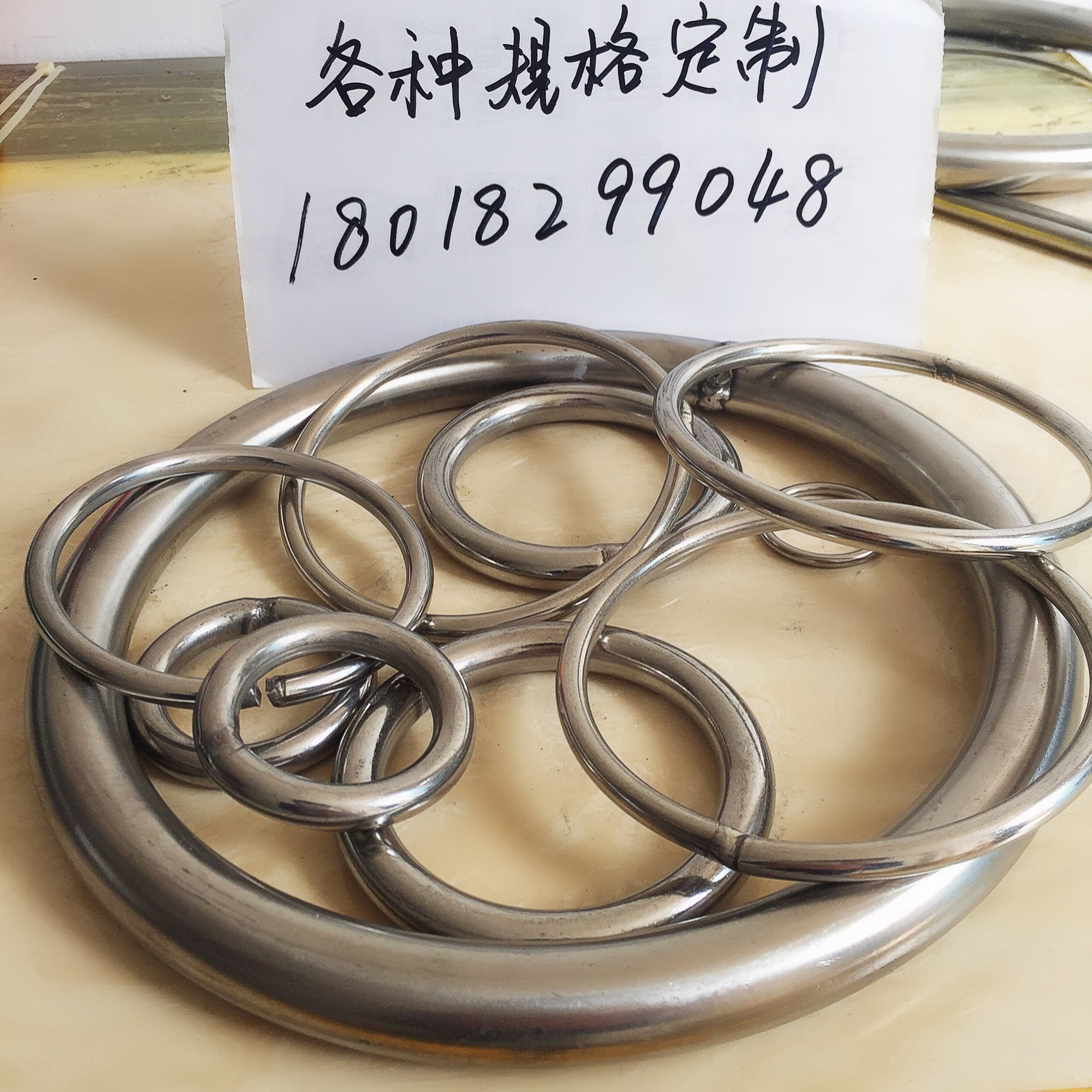 304 316不锈钢圆圈圆环大钢圈铁圈环渔网圈锈不钢圆环定制订做_虎窝淘