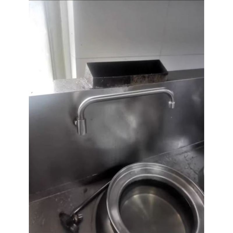 不锈钢半自动灶台水龙头 猛火灶商用厨房酒店燃气灶摇摆电磁厨灶