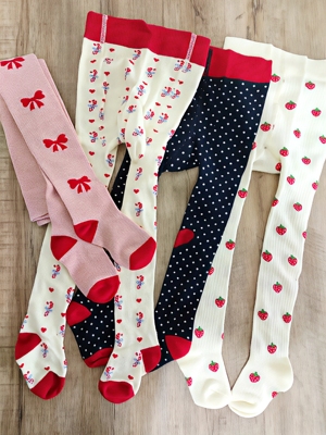 北欧丹麦女童连裤袜圣诞新年主题打底裤袜连脚打底裤袜子