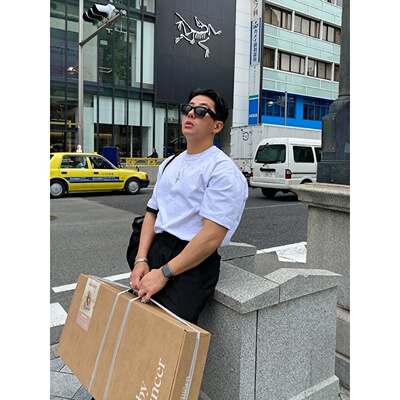 韩国代购匹马棉重工多色短袖T恤