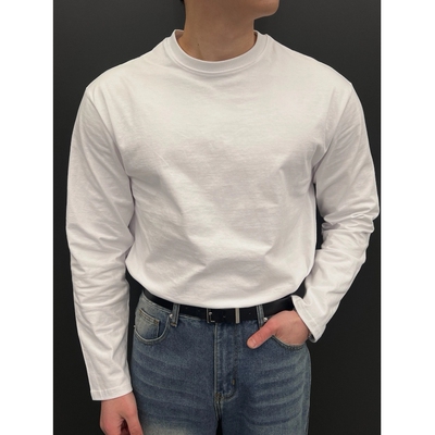 韩国代购短款纯棉裁挺括版长袖T