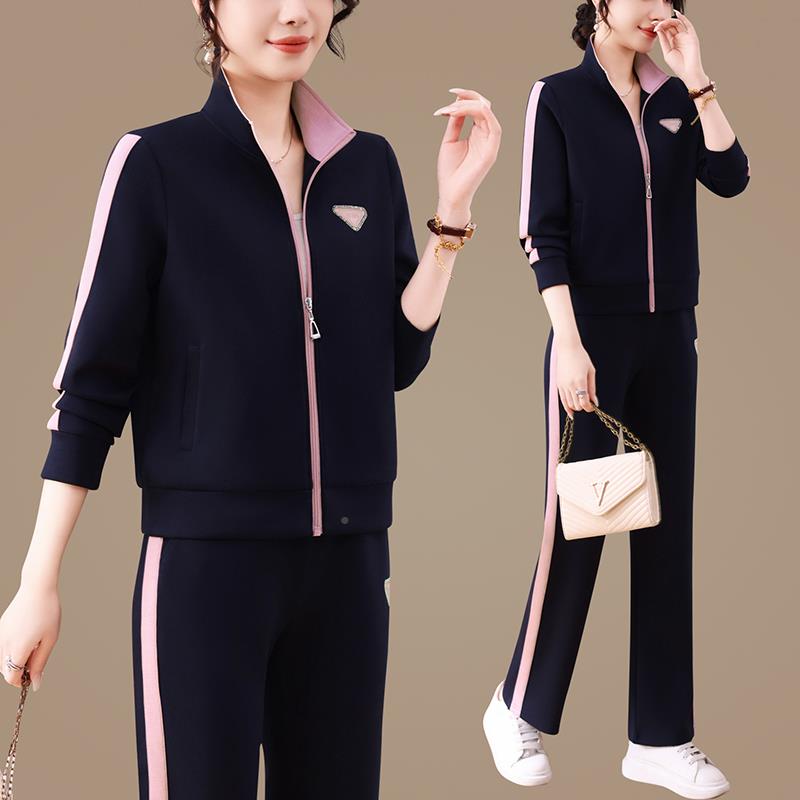 款春女领动套装长袖显瘦新休闲晨跑健运96957675身秋服两件套