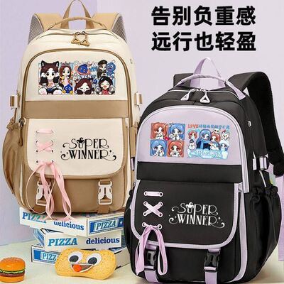 SNH48袁一琦动漫周边书包元气弹粉丝卡通男女初中小学生双肩背包