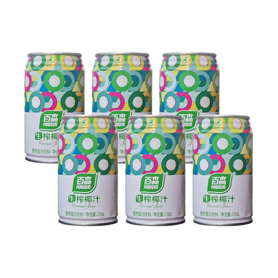 百森生榨椰汁310ml*6/24罐植物蛋白饮料家庭聚会聚餐-CL