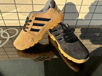 25软牛筋底上线磨砂牛皮男士耐穿手工透气休闲运动走路户外工作鞋