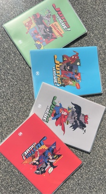 得力32K正义联盟203*140mm 每本72张记事本 胶套本 两本