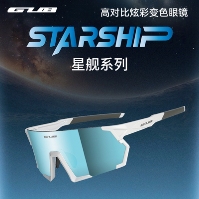 GUB 8300高对比炫彩变色骑行眼镜防风日夜公路自行车男女太阳镜