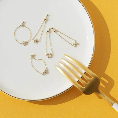 马蹄爱心四叶草十字架星星戒指