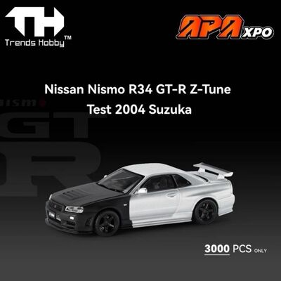 TH 尼桑R34 GTR 2026佛山展会限定款1:64合金汽车模型收藏摆件