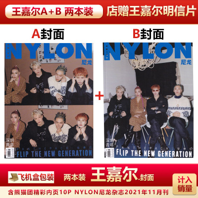 现货尼龙11月王嘉尔熊猫封面