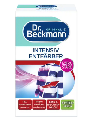 现货德国Beckmann贝克曼白衣染色衣物色彩还原剂去染色串色200g