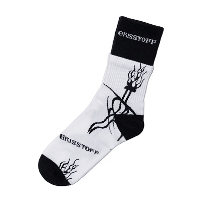 朋克黑白ERISSTOFFY2K拼接袜筒