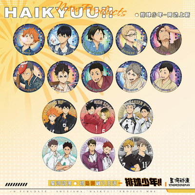 星河动漫排球少年周边徽章立牌