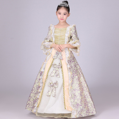 新款儿童俄罗斯法国欧式男女宫廷王子公主裙表演服幼儿园舞蹈话剧