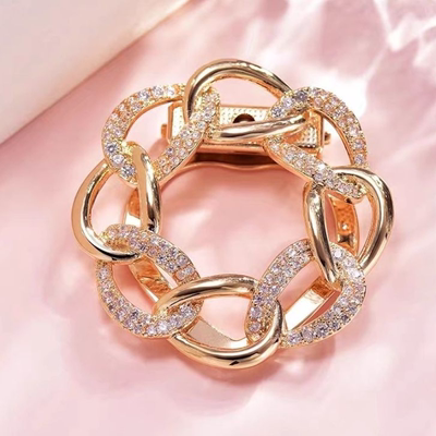 丝巾扣衣角打结扣环两用简约固定衣服胸针西装大衣配饰扣针女