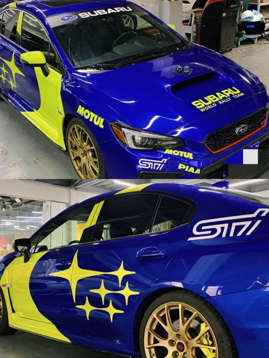 适用于斯巴鲁翼豹WRX STI力狮 BRZ改装拉花贴纸车身拉力赛贴纸_虎窝淘