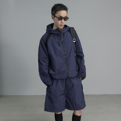 HOMME DE MODE 春夏连帽时尚防晒套装轻薄运动休闲户外夹克上衣潮