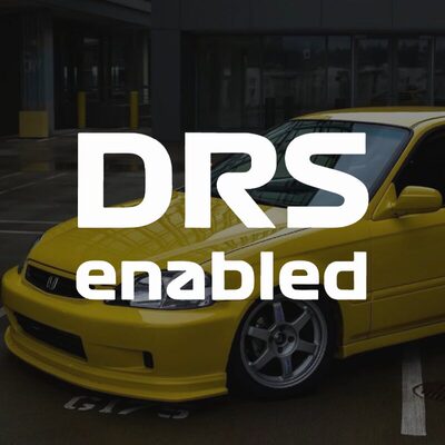 DRS enabled启用汽车车贴F1方程式车身玻璃防水进口镂空装饰贴纸