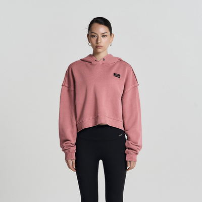 HDEX 25春夏季新品宽松美式复古短款套头卫衣连帽上衣韩国代购