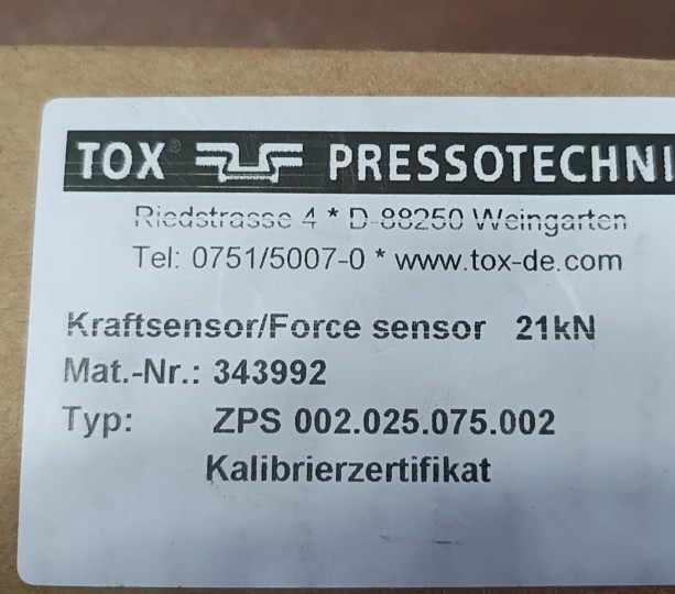 询价全新TOX压力传感器ZPS 002.025.075.002全新未拆封议价_虎窝淘
