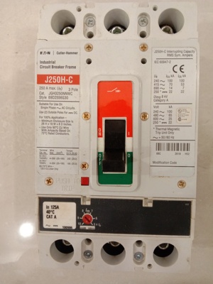 ETN伊顿Cutler-Hammer卡特拉汉默塑壳断路器JGH3125FAGC  J250H-C