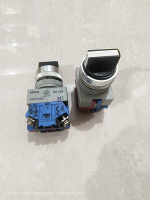 idec和泉2档旋钮开关ASW0201/ASW211 22mm带HW-C10 HW-C01 1NO1NC