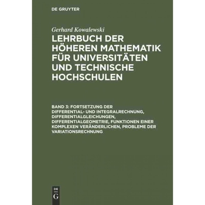 按需印刷【德语】Fortsetzung der Differential- und Integralrechnung, Differentialgleichungen, Di[9783111241852]
