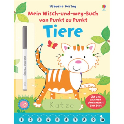 预订不退不换德语 Mein Wisch-und-weg-Buch von Punkt zu Punkt: Tiere[9781782328490]