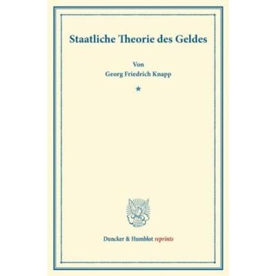 预订【德语】 Staatliche Theorie des Geldes.: