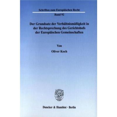 预订【德语】 Der Grundsatz der Verhaltnisma?igkeit in