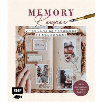 预订【德语】Memory Keeper - Vintage-Journaling und Scrapbooking mit fraeuleinfotofee:Mit Sc