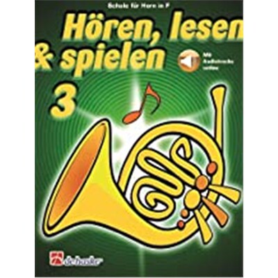 预订【德语】 H?ren, lesen & spielen 3 Horn in F:Mit Audio-Online
