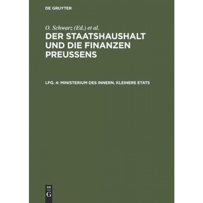 按需印刷不退不换DEG Ministerium des Innern. Kleinere Etats[9783111289472]
